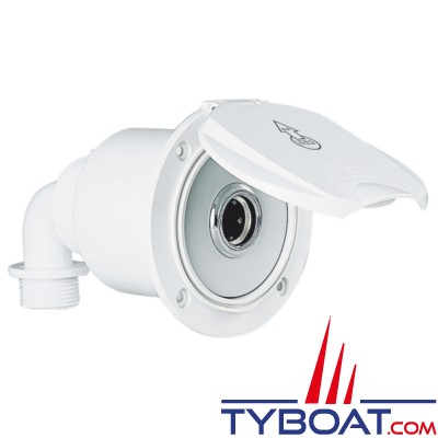 Sortie d'eau de mer 2 BAR embout coude boîtier blanc PLASTIMO 67210 ...