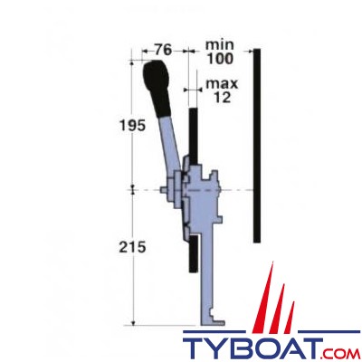 Seastar - Boîtier de commande moteur mono-levier spécial voilier ...